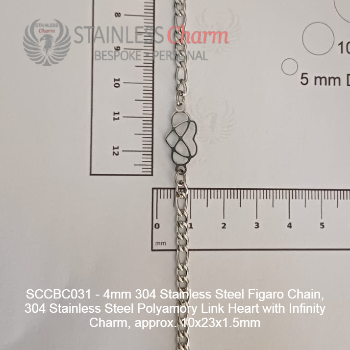 Polyamory Link Heart with Infinity Charm Bracelet – SCCBC031 ...